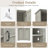 Hokku Designs Oak Bathroom Storage Cabinet with Doors, Drawers & Tilt ...