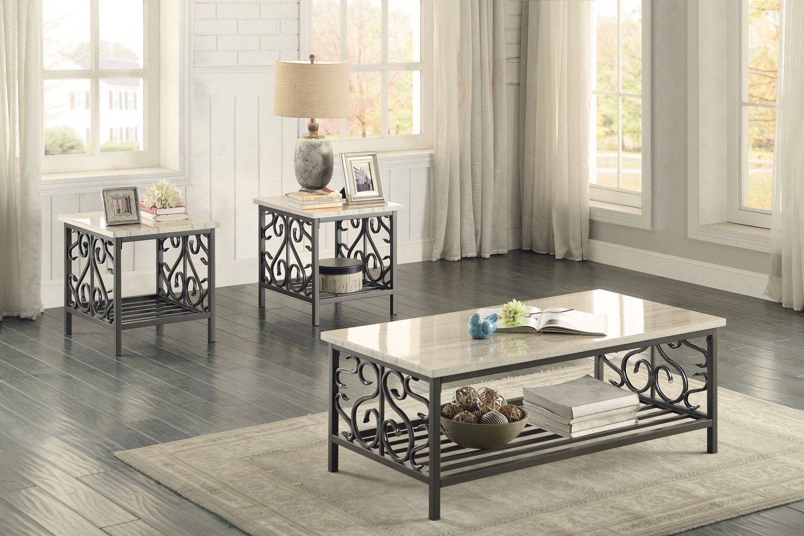 Lark Manor™ 3-Piece Occasional Table Set Coffee Table and 2 End Tables ...