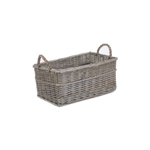 Highland Dunes Wicker Shallow Storage Basket | Wayfair.co.uk