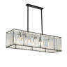 Mercer41 Rectangle Crystal LED Chandelier Bedroom Dining Room Ceiling ...