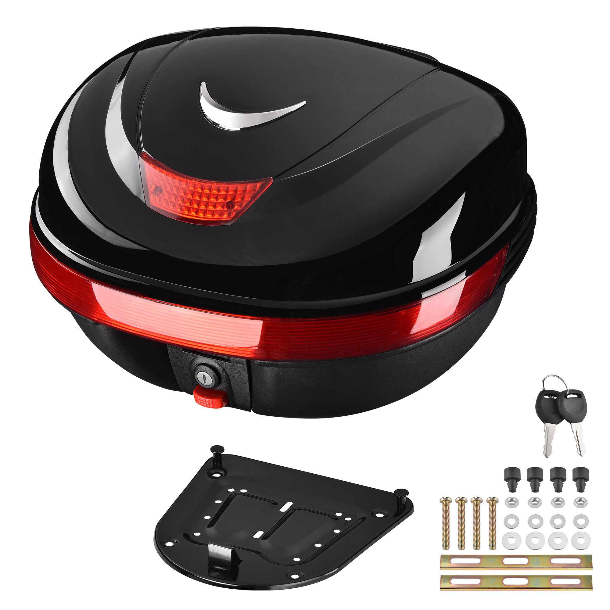 WFX Utility™ AHR 35L Motorcycle Tour Tail Box Scooter Trunk Storage ...