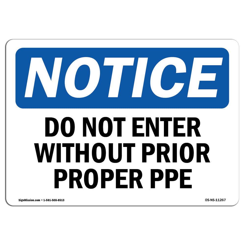 SignMission Do Not Enter Without Proper PPE Sign | Wayfair