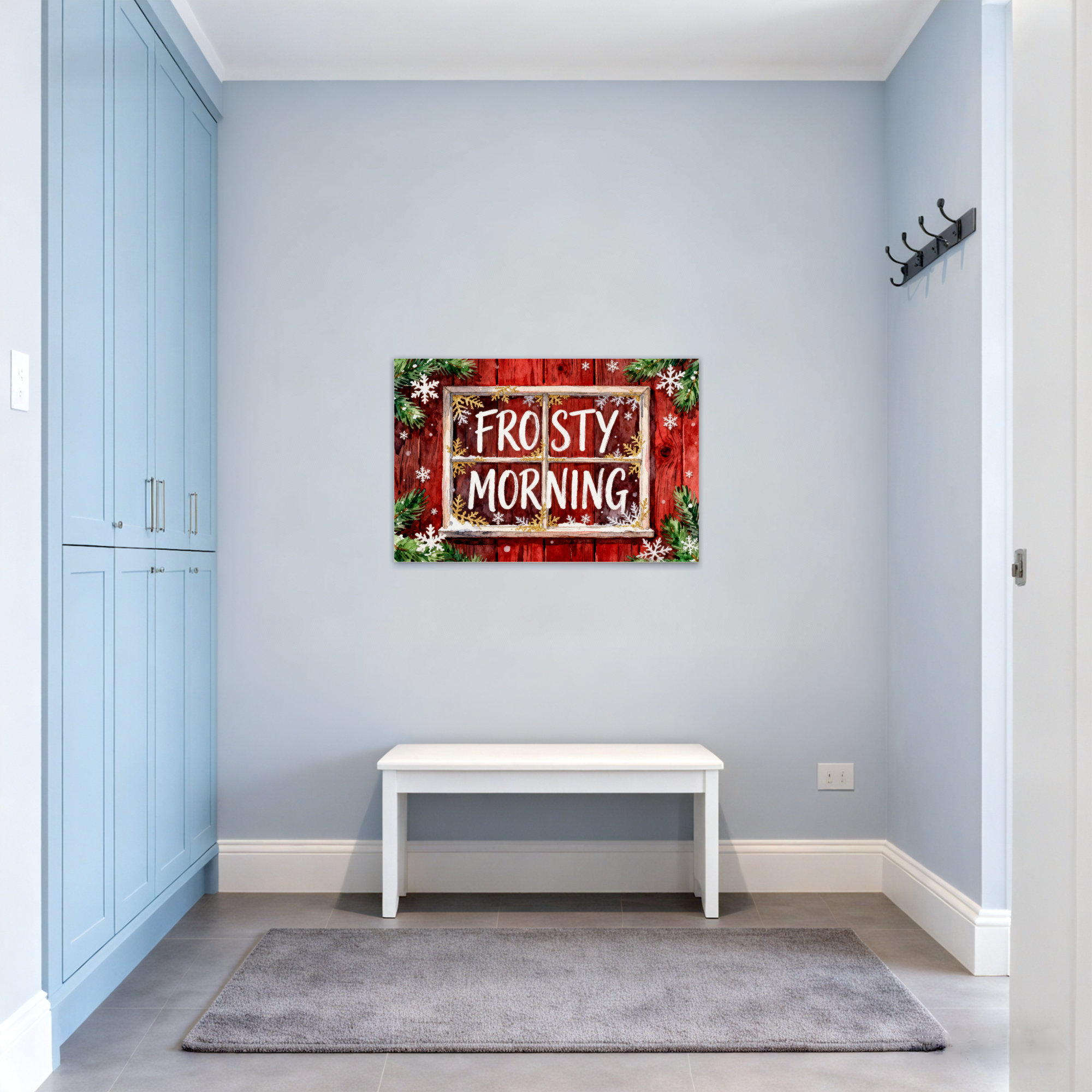 August Grove® Christmas Frosty Morning Window Winter Scene Pattern ...