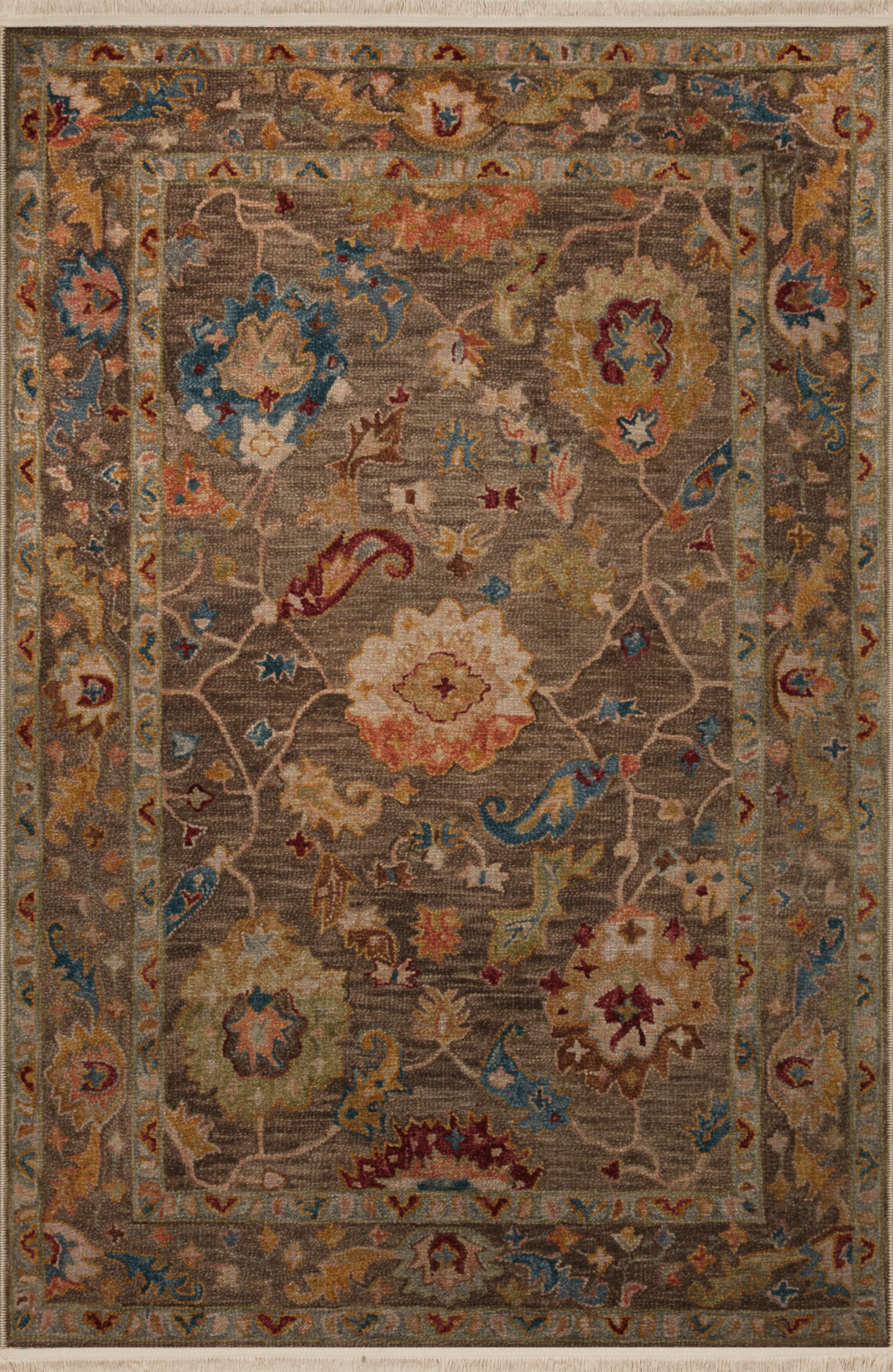 Bungalow Rose Creative Vintage Decorative Carpet with Motifs and Ethnic ...