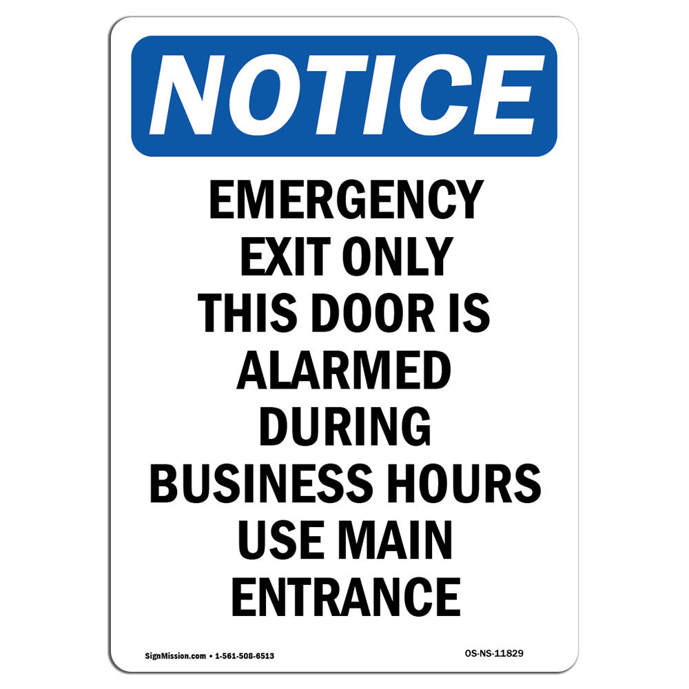 SignMission Emergency Exit Only This Door Sign or Label | Wayfair