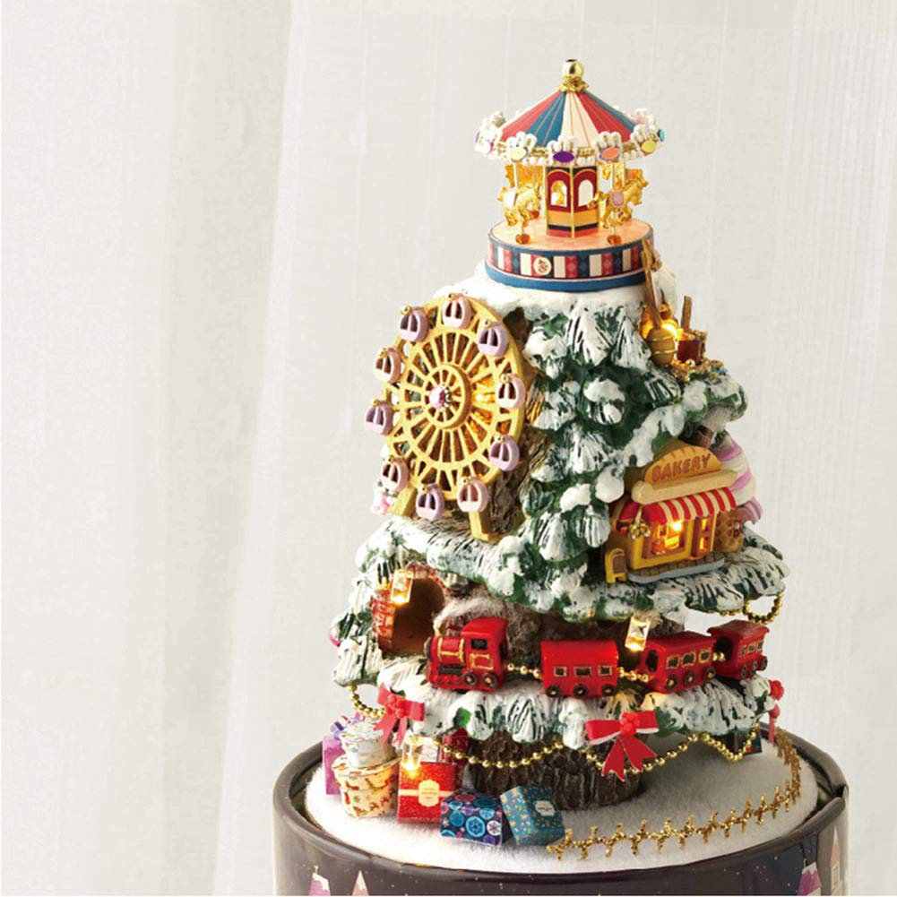 Wizardi Miniature Wizardi Roombox Kit - Christmas Rotating Dollhouse ...