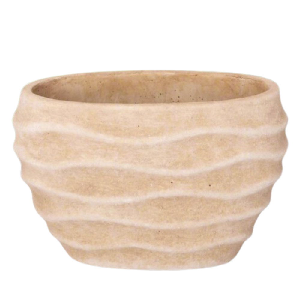 Ebern Designs Cement Flower Pot Cream - Wayfair Canada