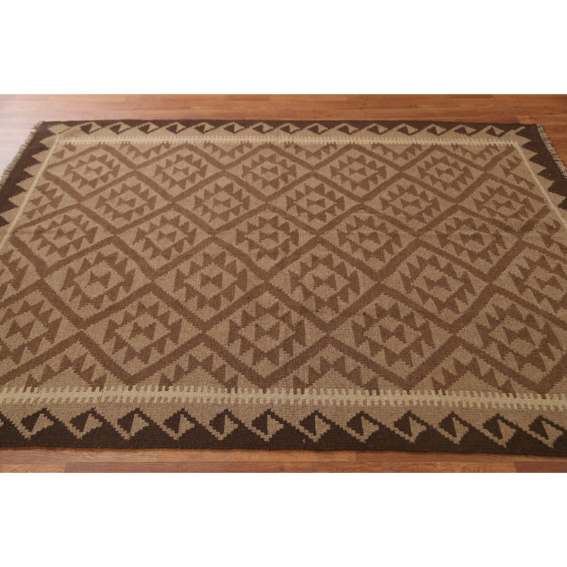 One Allium Way® Geometric Kilim Oriental Area Rug 5x7 | Wayfair