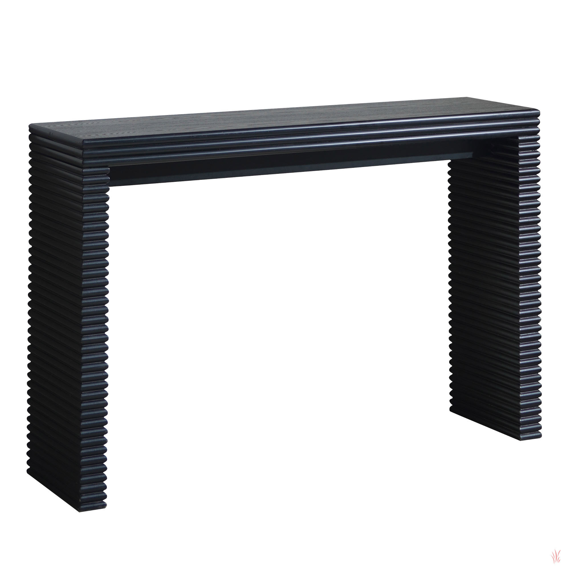 Latitude Run® Modern Black Console Table With Ribbed Design,Wood ...