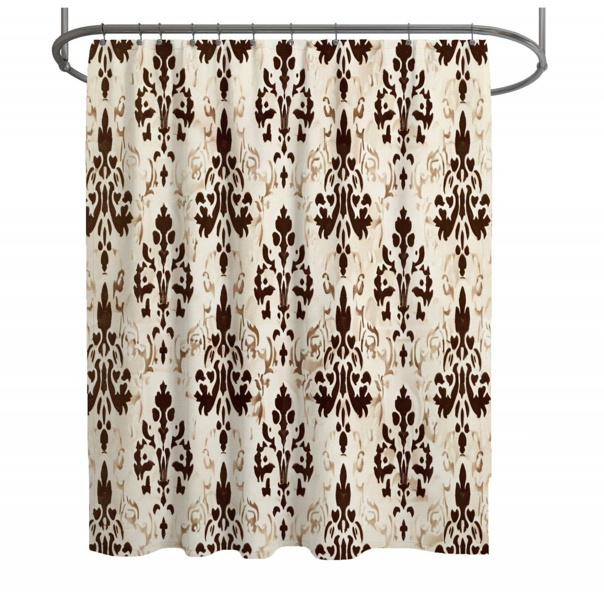 Bungalow Rose Flossie Damask Shower Curtain | Wayfair