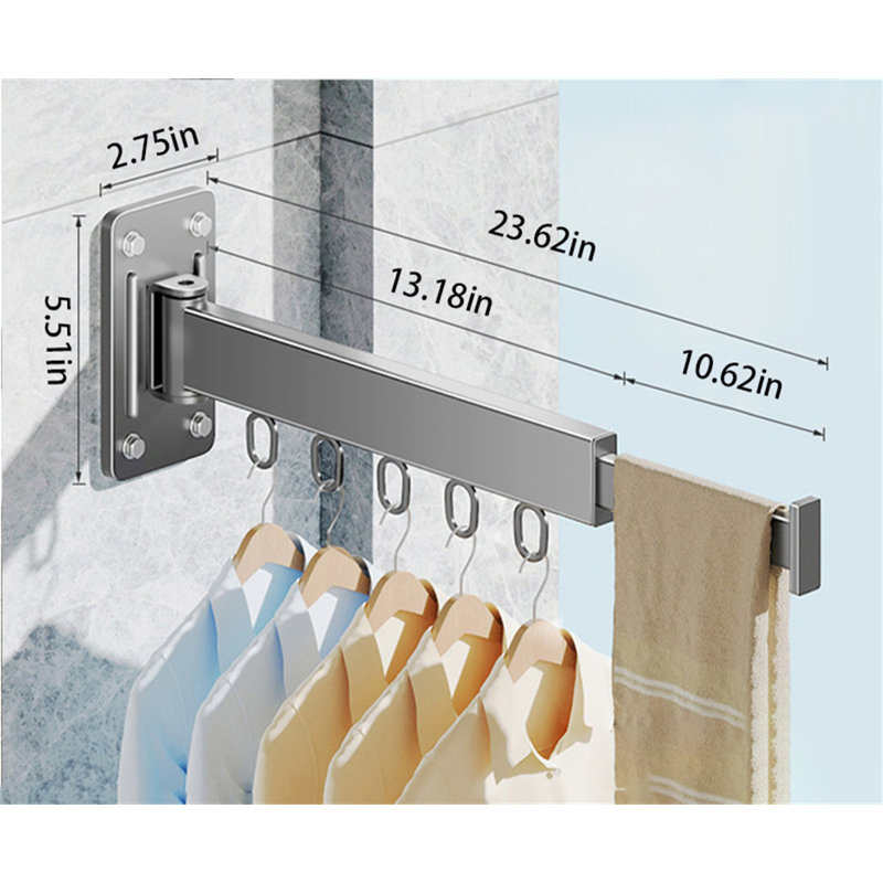 Rebrilliant Invisible Folding Clothes Rack | Wayfair