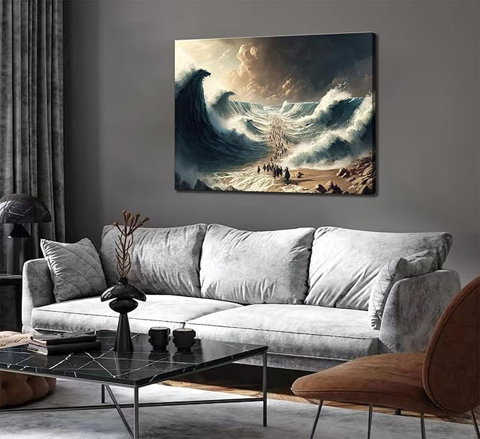 Rosecliff Heights Modern Christian Canvas Wall Art Bible Stories Moses ...