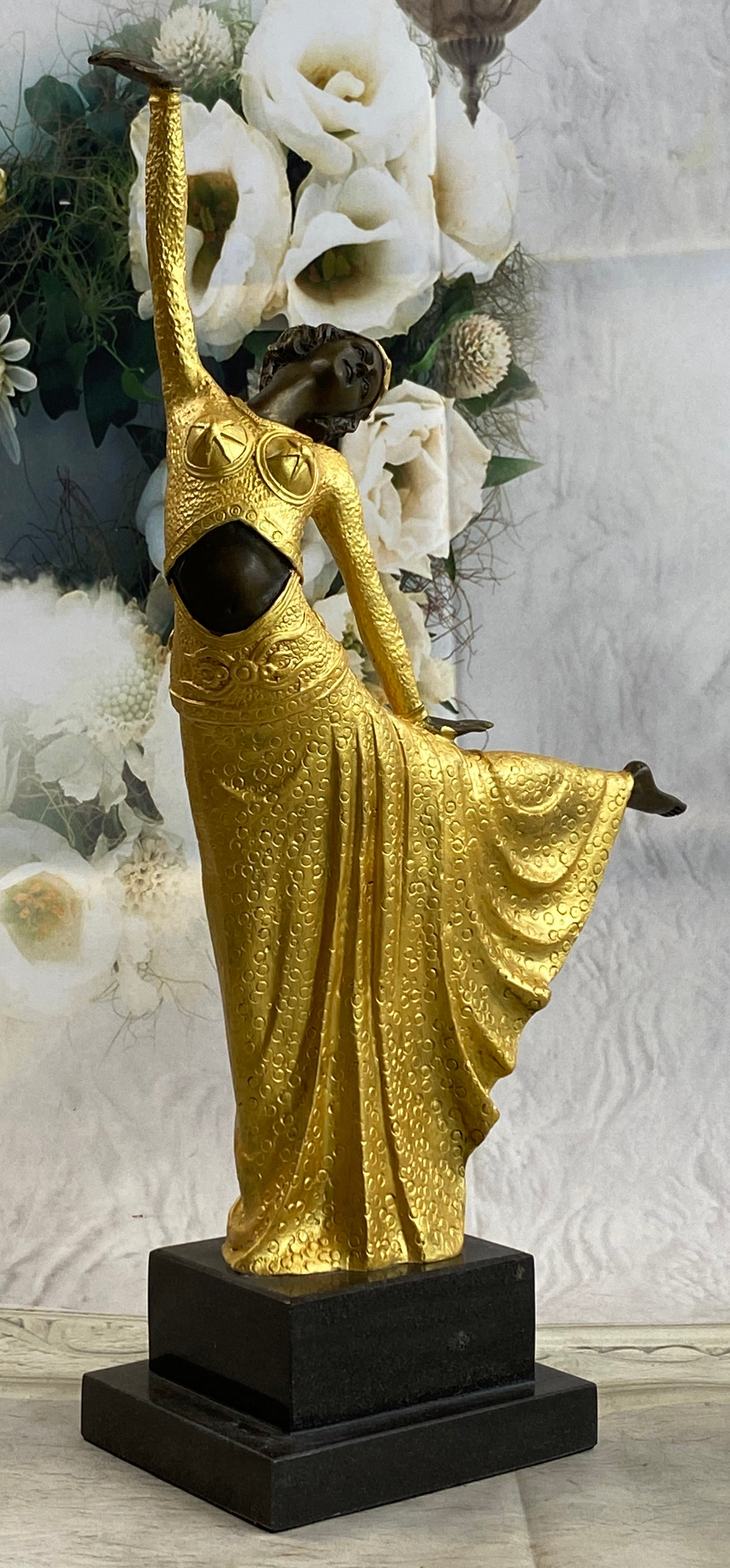Williston Forge Signed D.H.Chiparus Bronze Statue, Art Deco Dancer ...