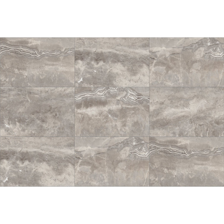 Stone & Tile Shoppe, Inc. Marble 24" x 48" Porcelain Marble Look Wall ...