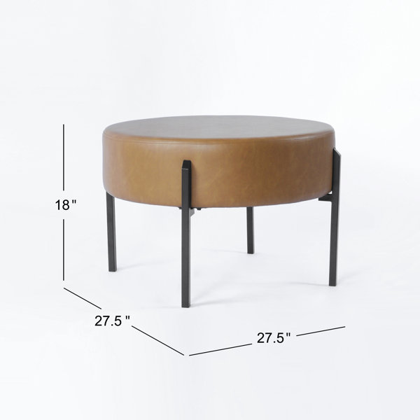 Trent Austin Design® Priolo Faux Leather Ottoman & Reviews | Wayfair