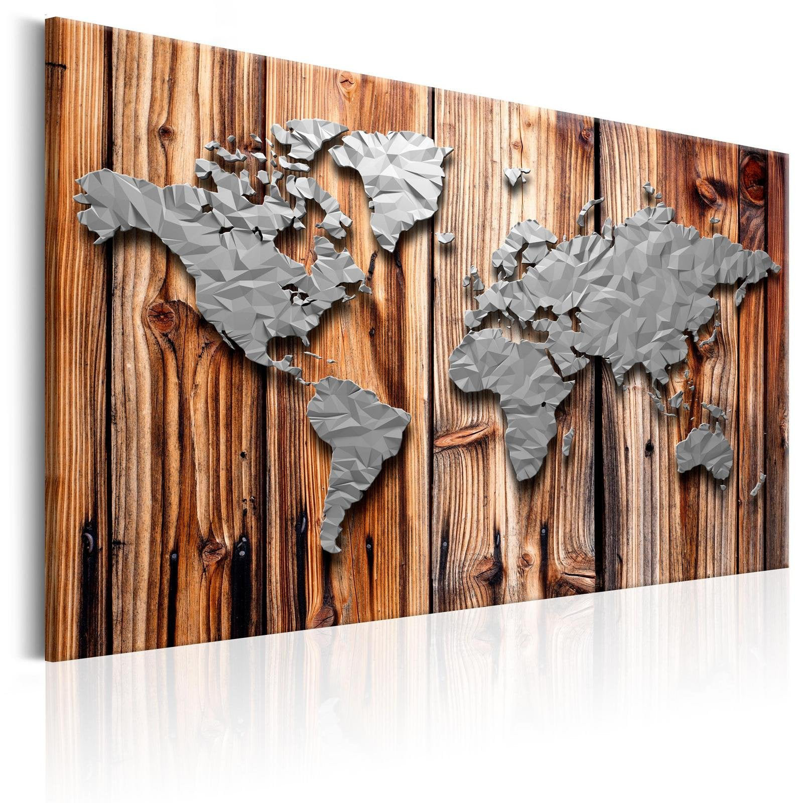 17 Stories Stretched Canvas World Map Art - Borders Of Modernity ...