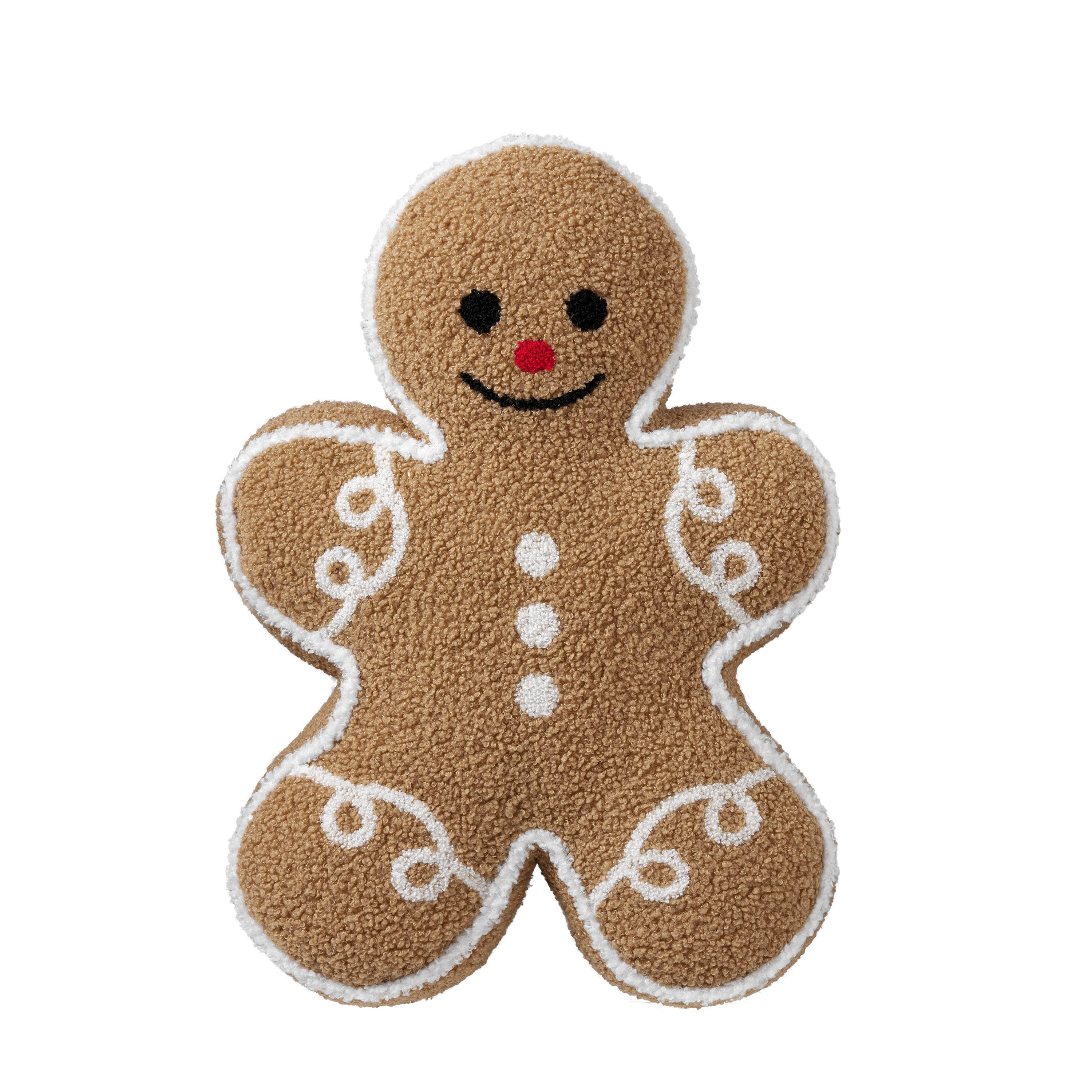 Phantoscope Christmas Series Gingerbread Man Shaped-throw Pillow, Teddy ...