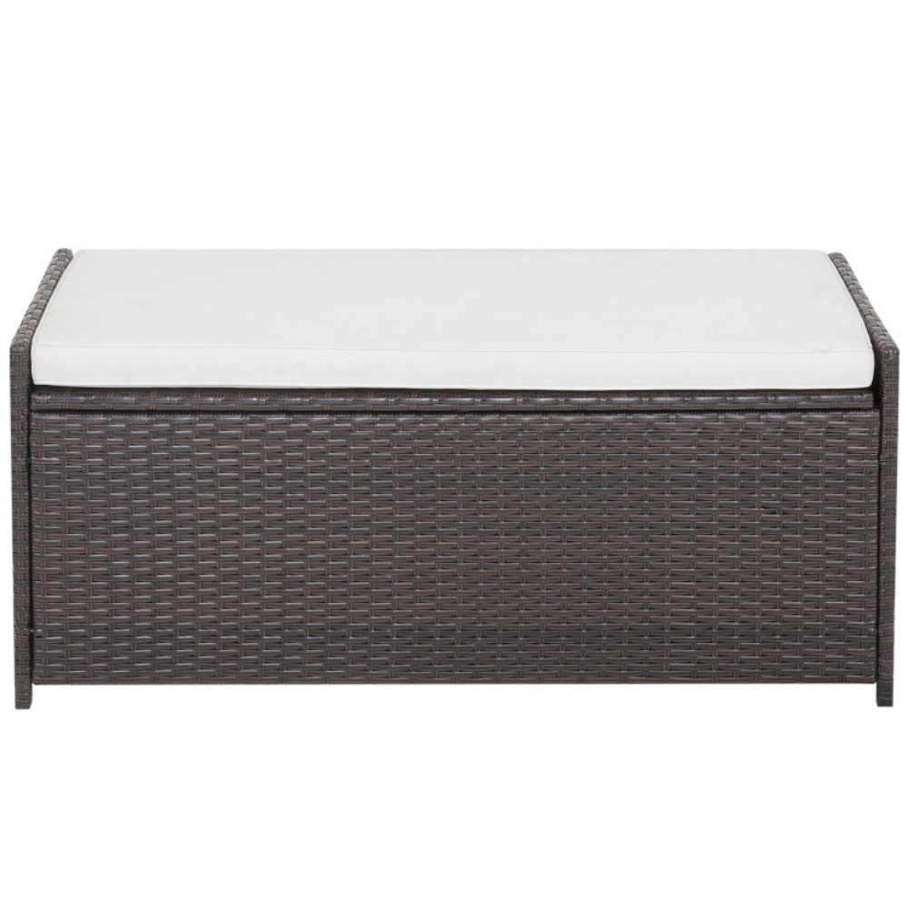 Spiritual Realm 34 Gallon Patio Storage Bench With Seat Cushion And ...