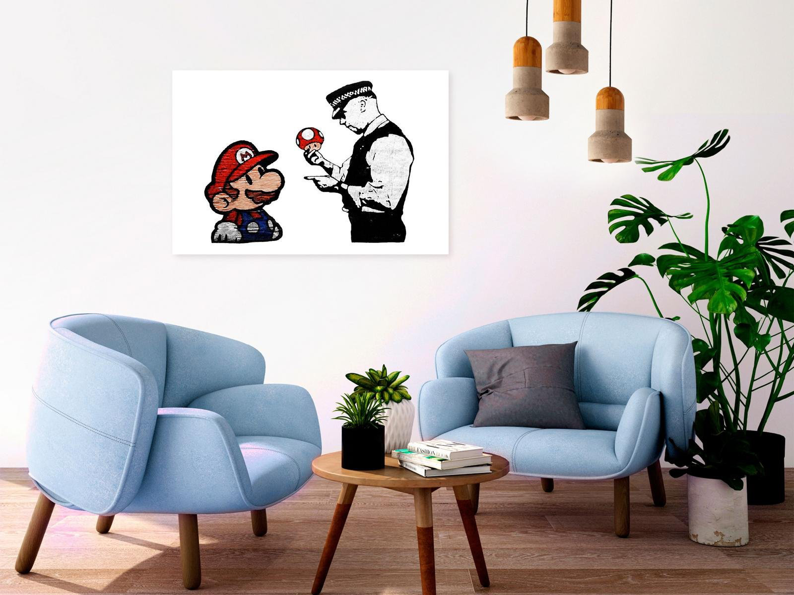 Tiptophomedecor " Banksy Mario And Police " | Wayfair