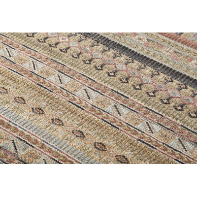 Union Rustic Kedric Hand Knotted Viscose Striped Rug | Wayfair