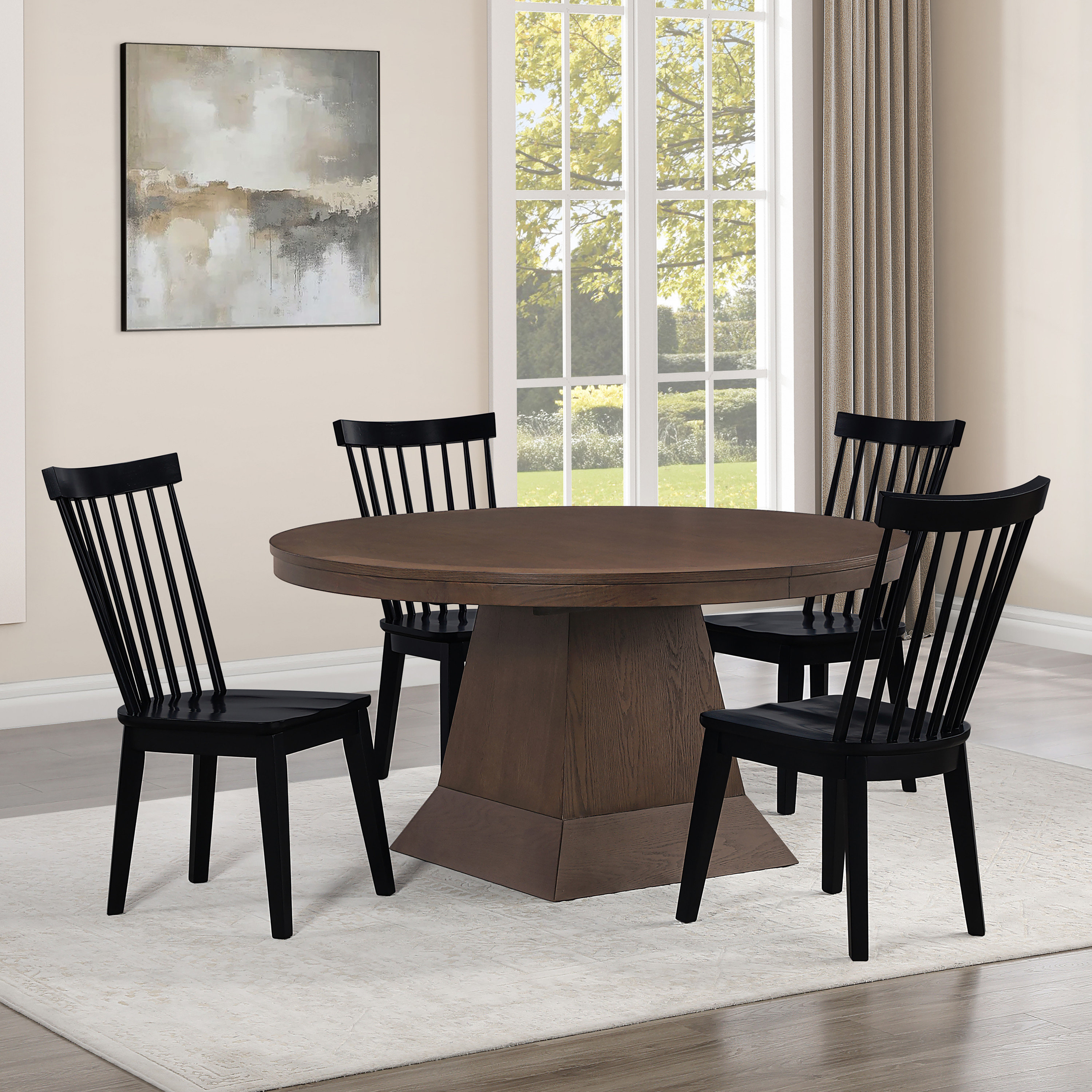 George Oliver Crimmins Vaughn Extendable Wood Dining Table Set | Wayfair