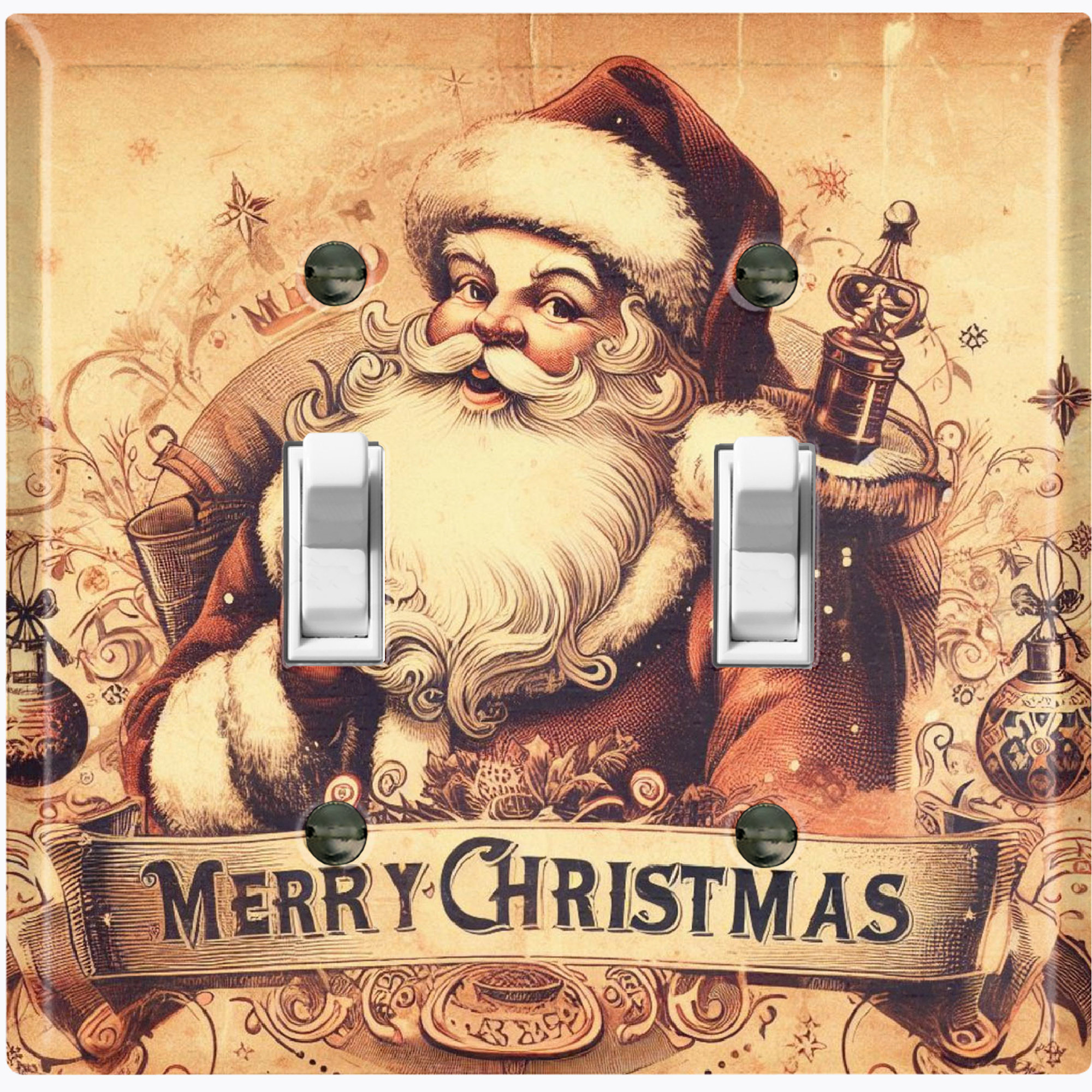 WorldAcc Merry Christmas Santa Claus Biege Nature Themed 2 - Gang ...