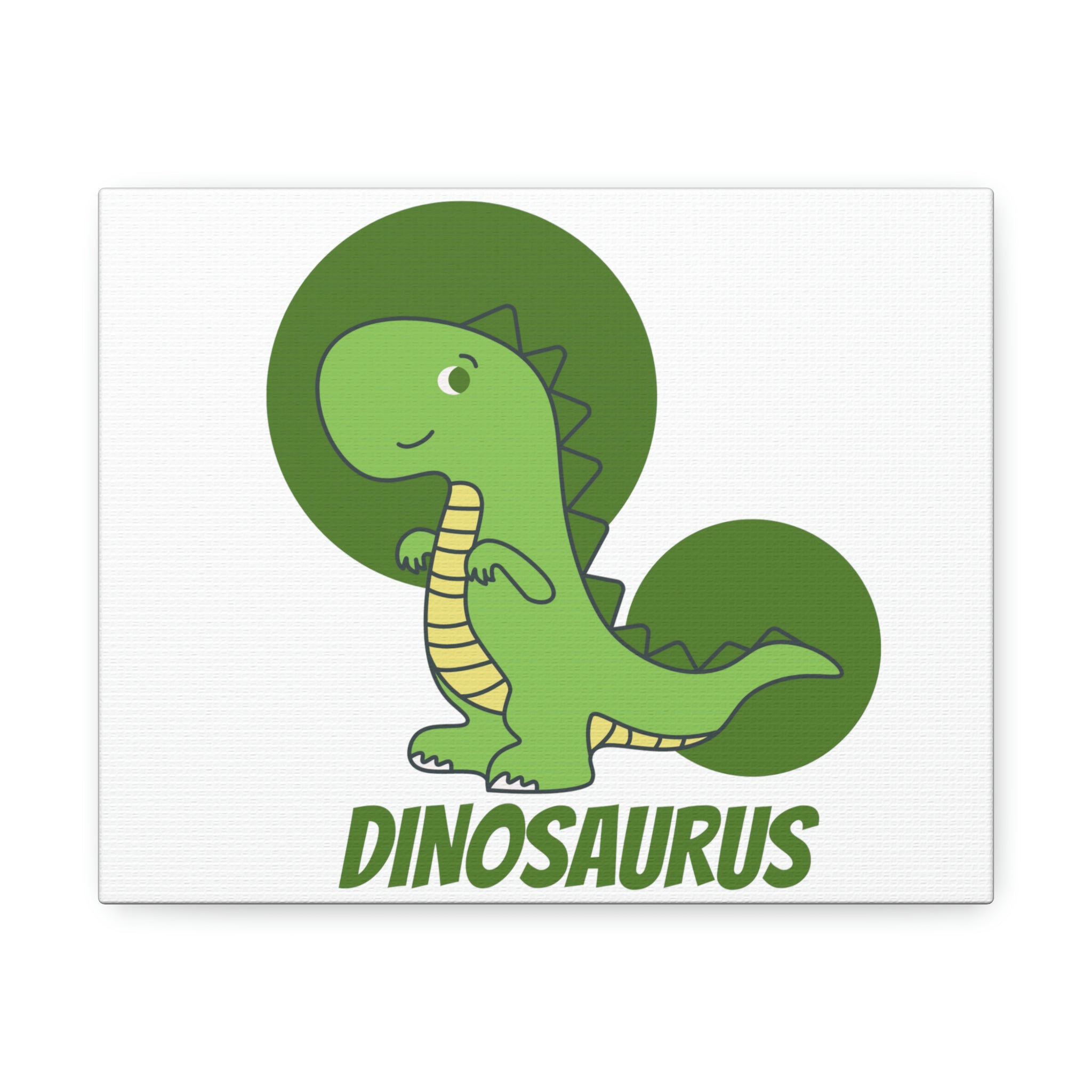Trinx Green Dinosaurus Stretched - Wrapped Canvas Illustration | Wayfair