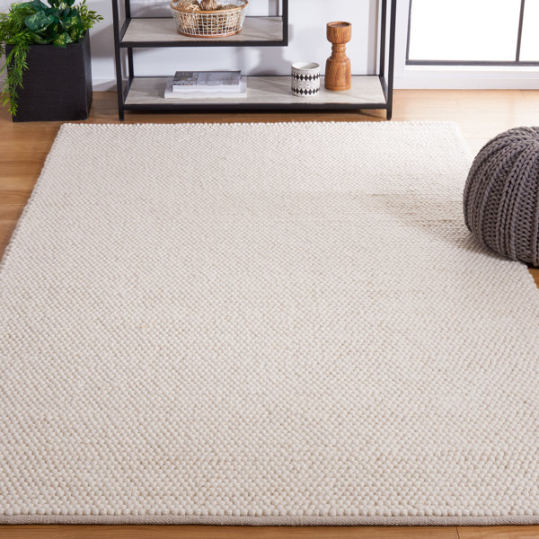 17 Stories Natura Solid Color Area Rug In Ivory & Reviews | Wayfair.co.uk