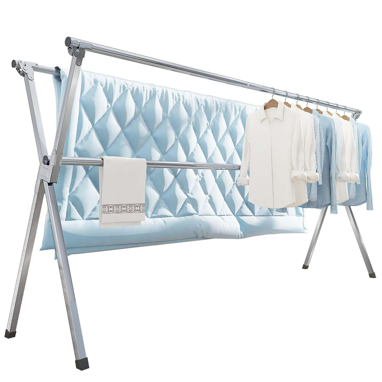 OLHAV Stainless Steel Foldable X-Frame Drying Rack | Wayfair