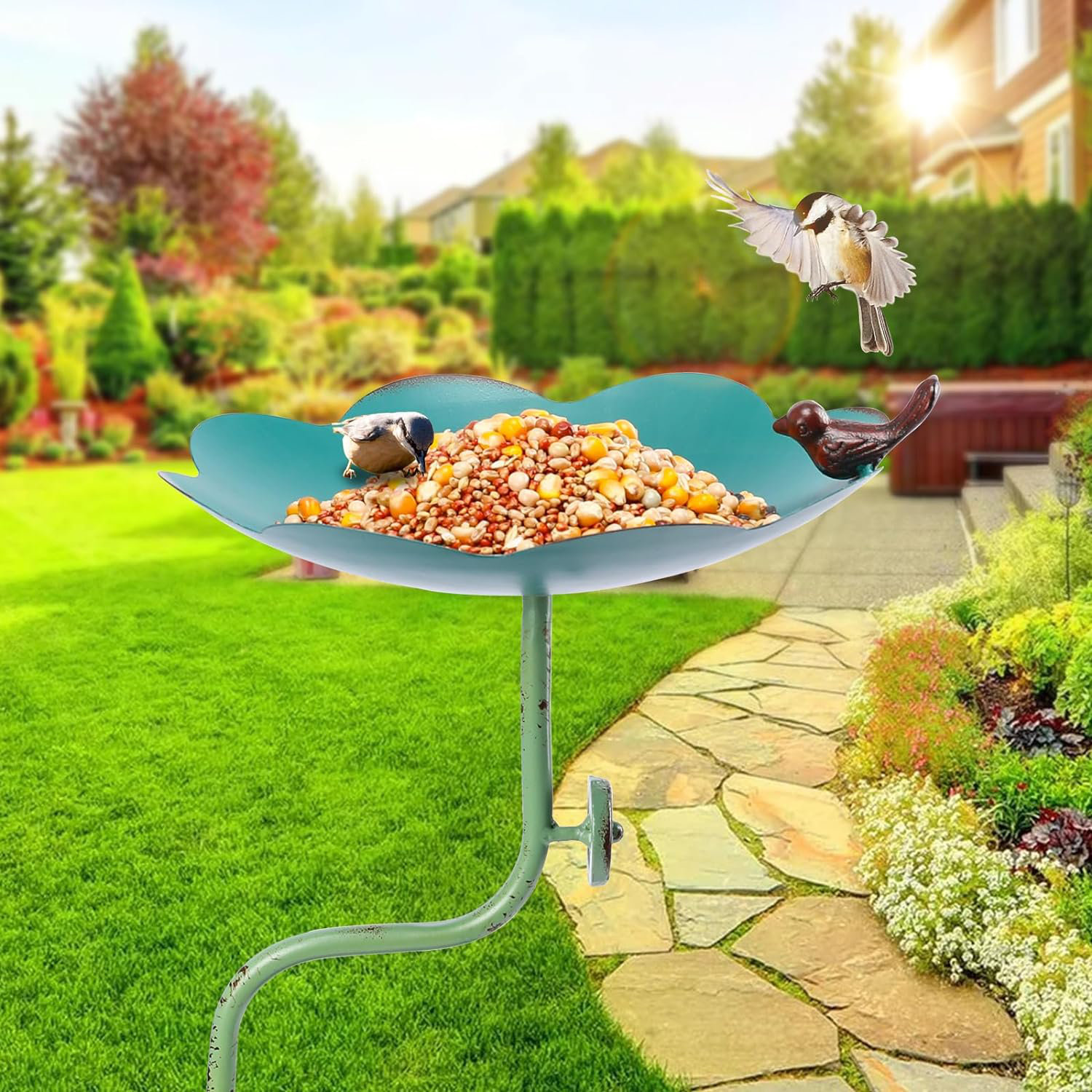 Winston Porter Depace Metal Birdbath | Wayfair