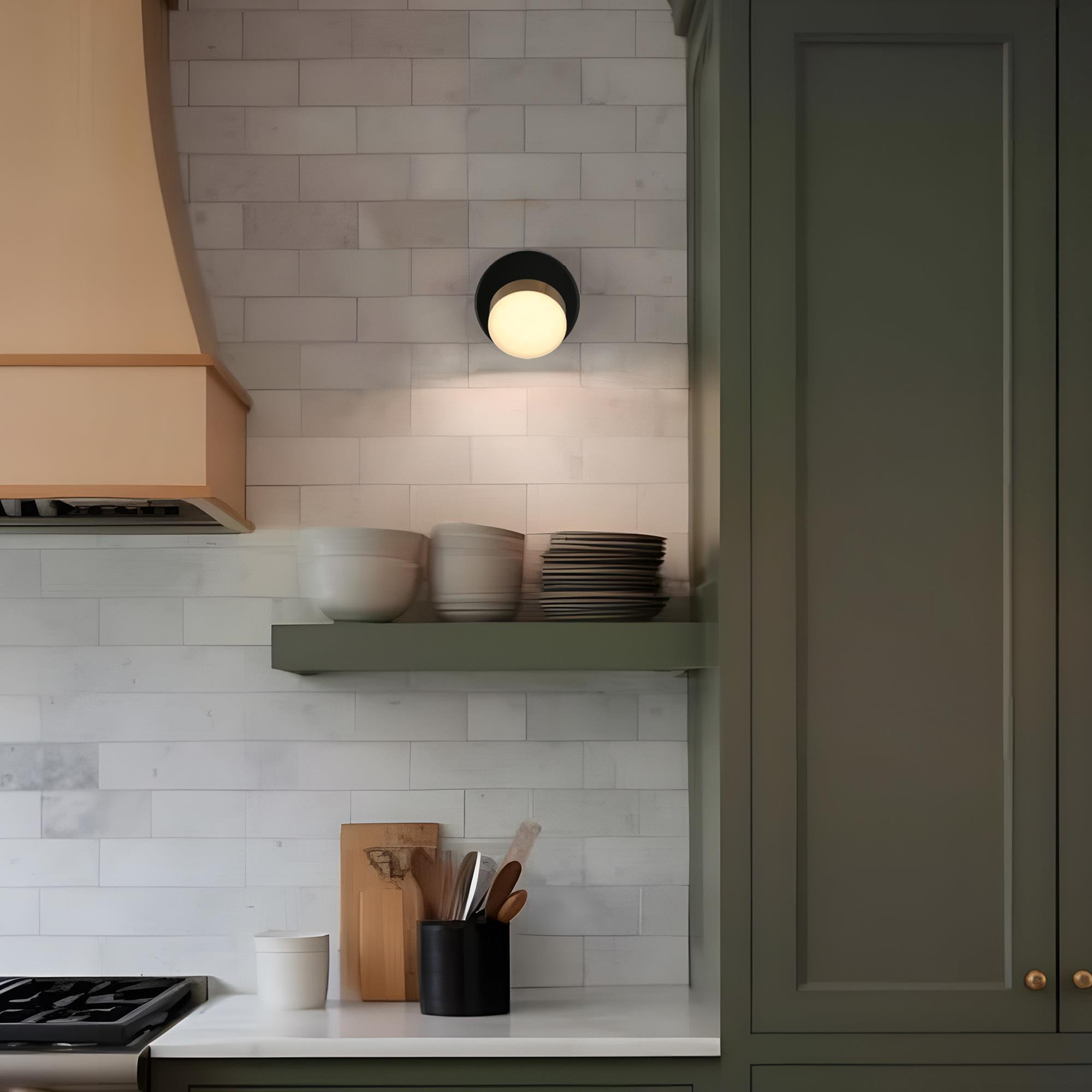 Orren Ellis Essinger 1 - Light LED Dimmable Black Adjustable Wall ...