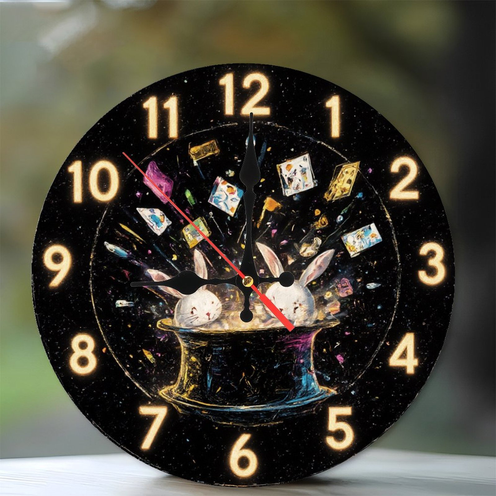 Dakota Fields 10" Round MDF Wall Clock with Silent Quartz Movement and ...