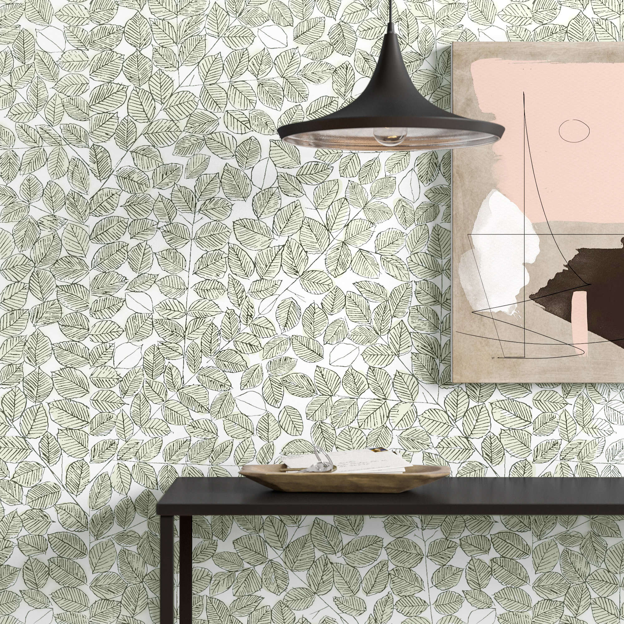 Winston Porter Aleyza Leaf 33' x 21" Smooth Wallpaper Roll & Reviews ...