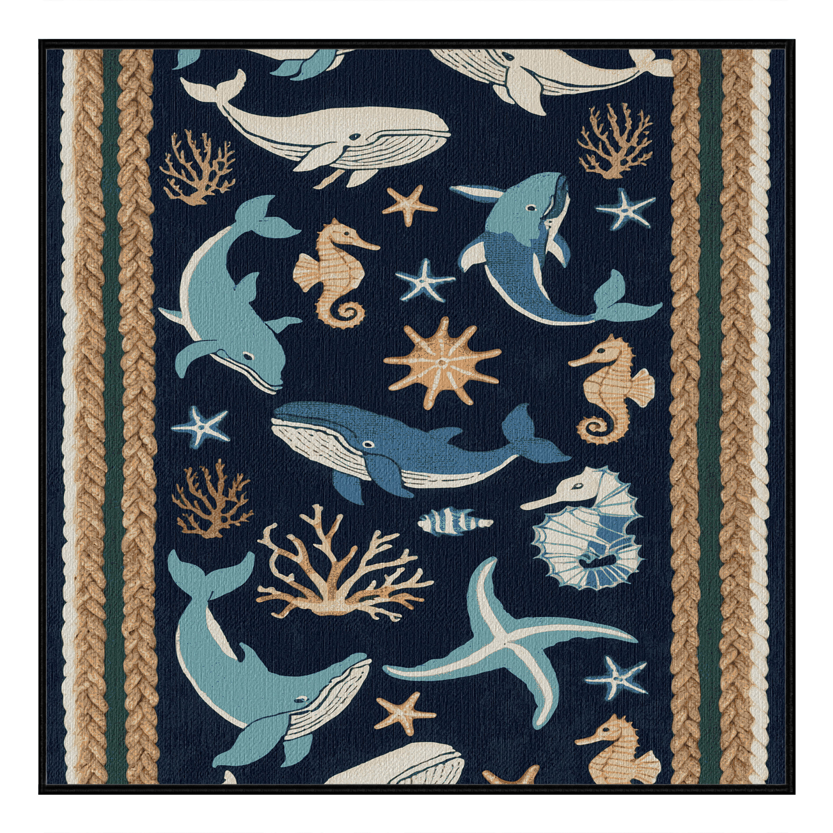 Longshore Tides Washable Marine Animals Nautical Area Rug | Wayfair