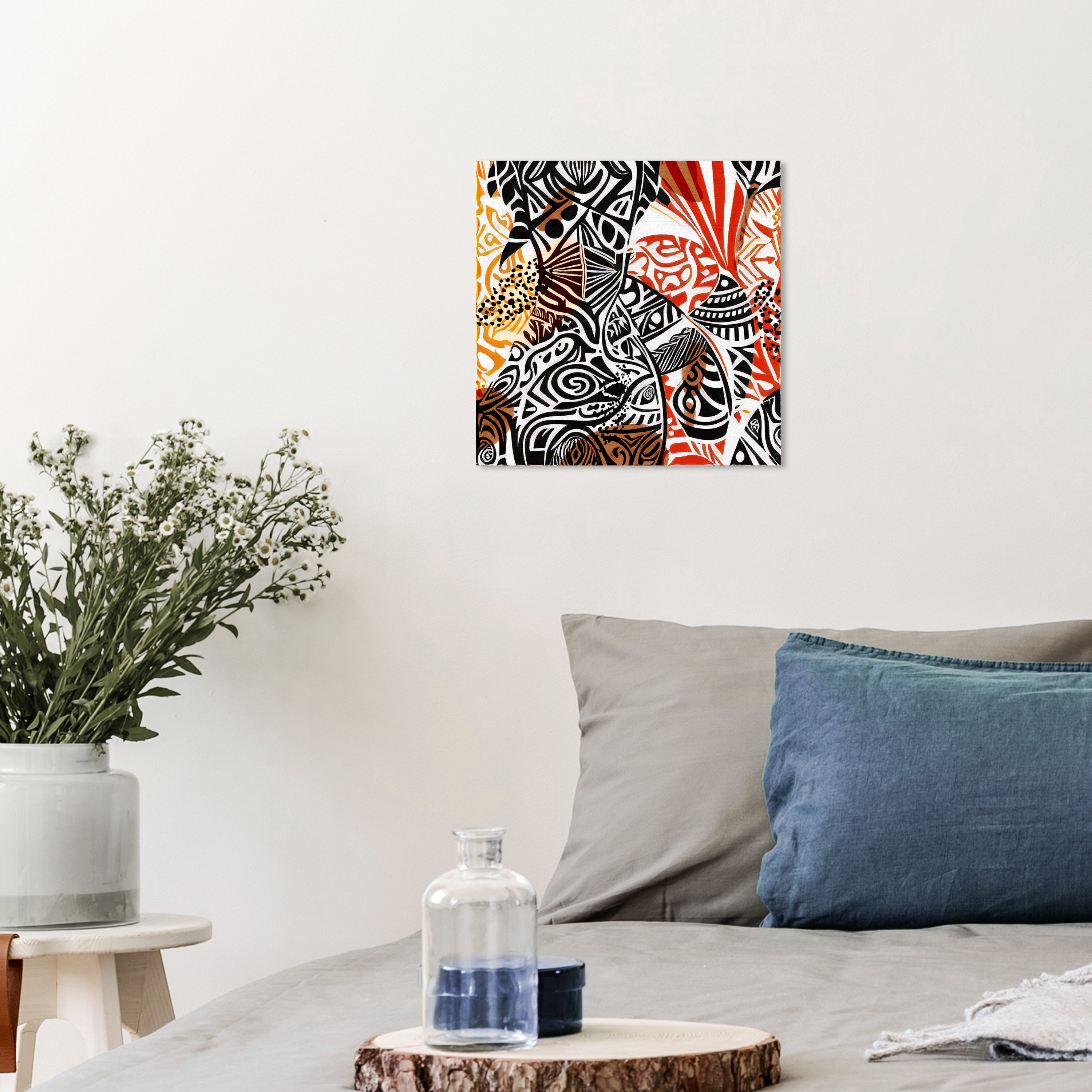 Wynwood Studio Abstract Traditional Canvas Art - Tribal Abstract Wall ...
