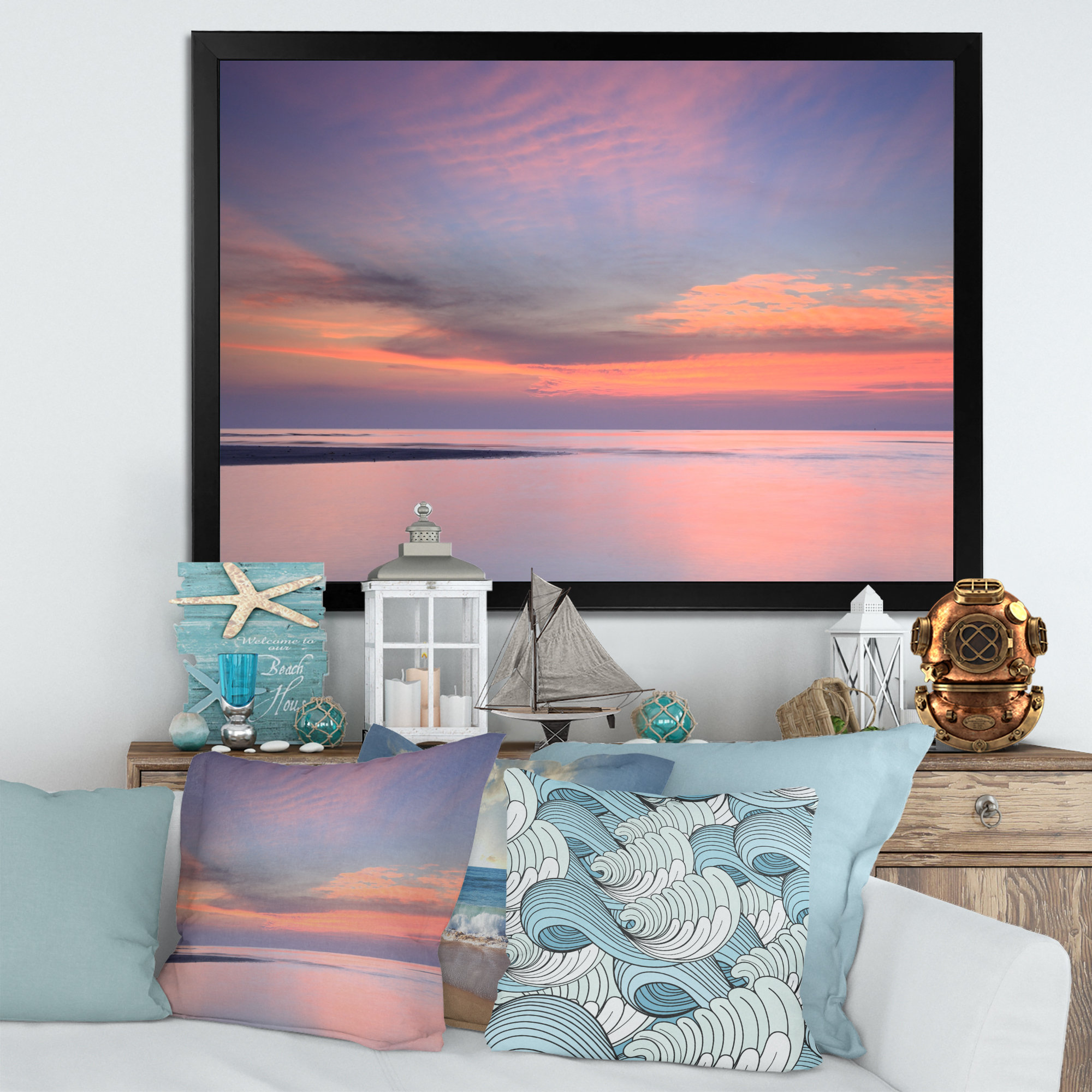 Highland Dunes Beach Sunrise With Dramatic Sky XIX - Nautical & Coastal ...