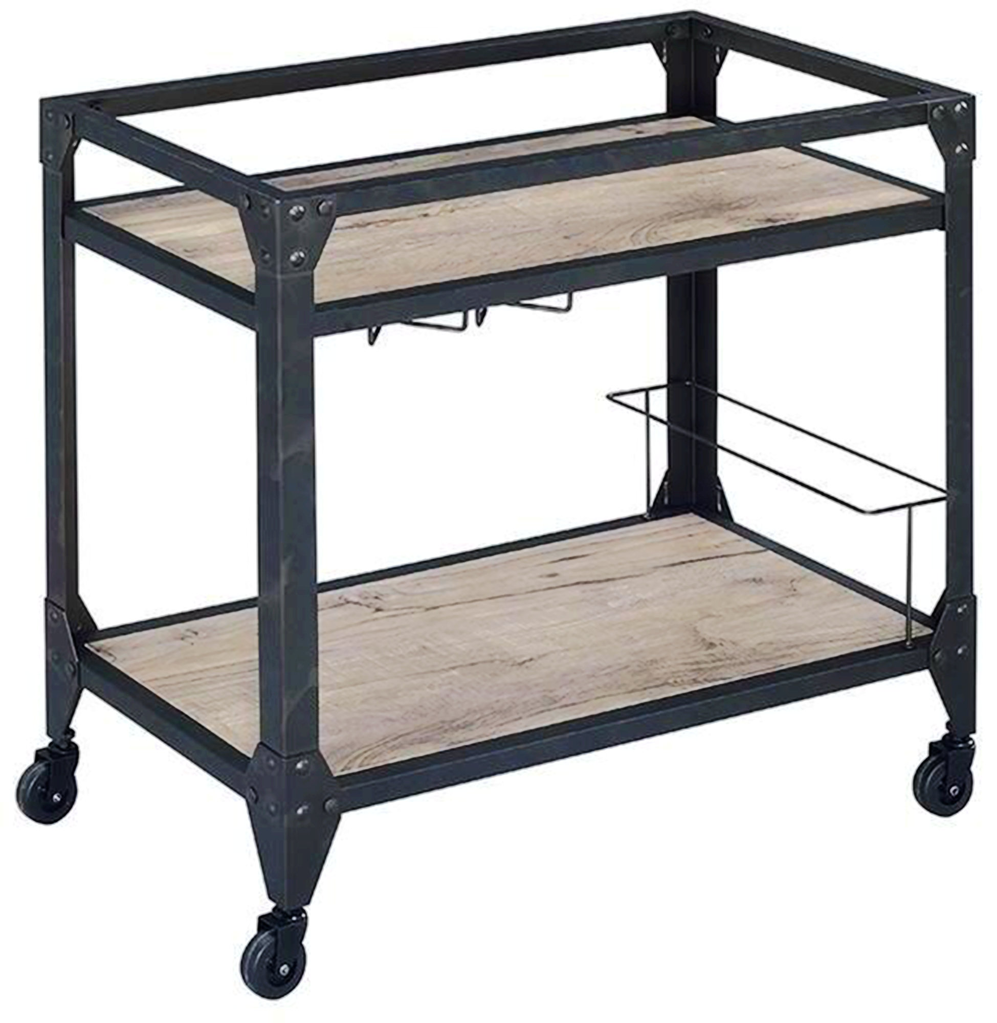 Williston Forge Reiff Jorgensen Kitchen Cart with Manufactured Wood Top ...
