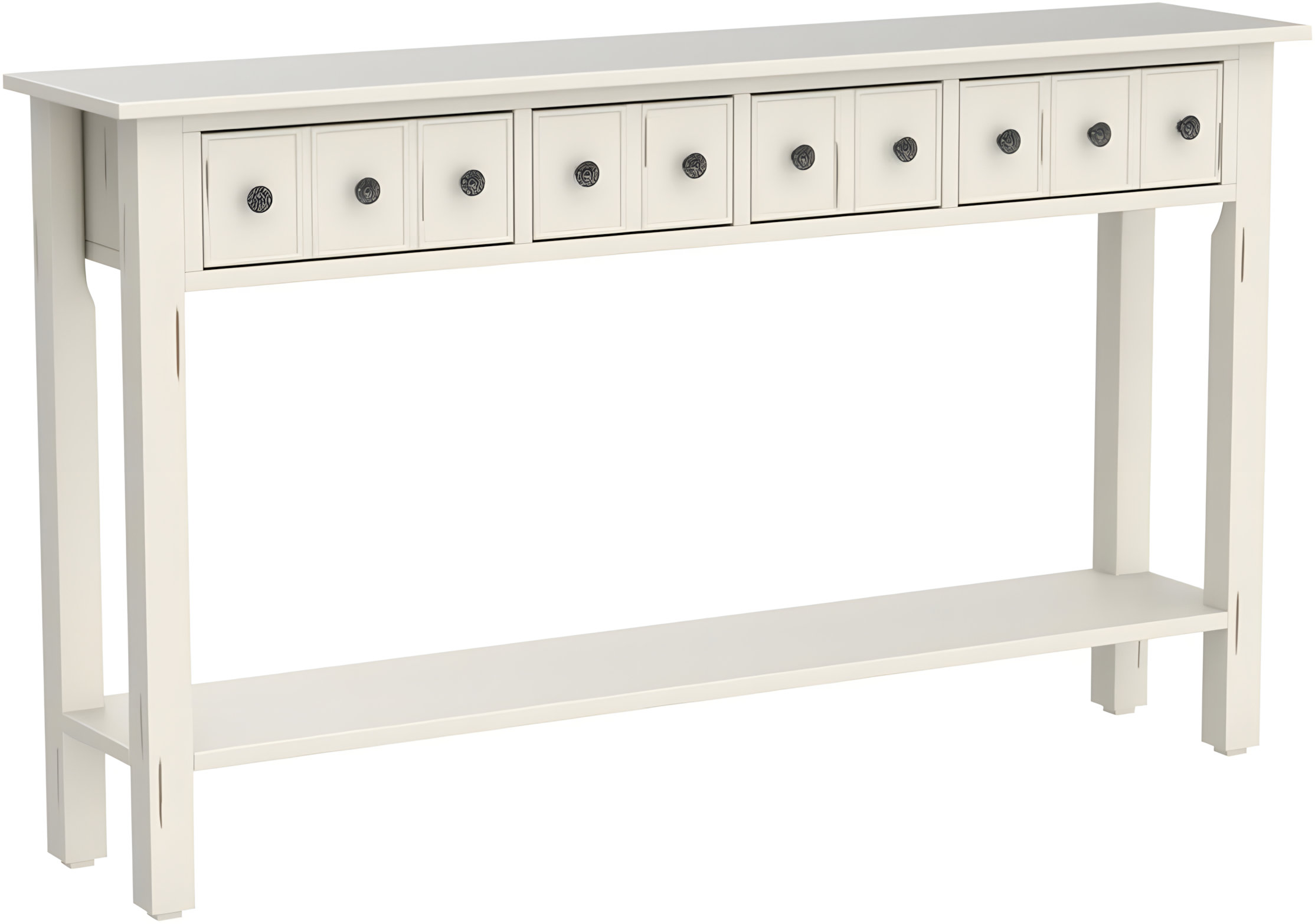 One Allium Way® Rustic Wood Entryway Table With Drawers And Bottom ...