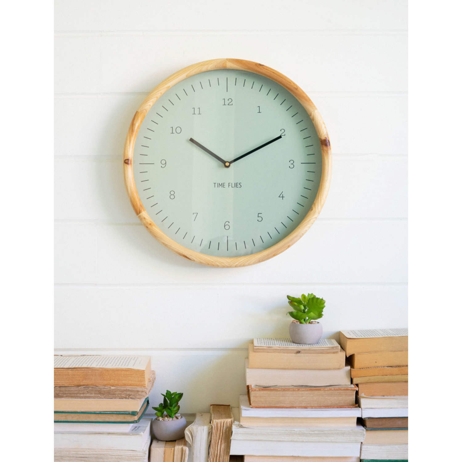 Millwood Pines Asle Solid Wood Wall Clock | Wayfair