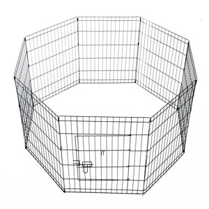 Archie & Oscar Chalk 61cm 8 Panel Indoor/Outdoor Metal Pet Pen ...