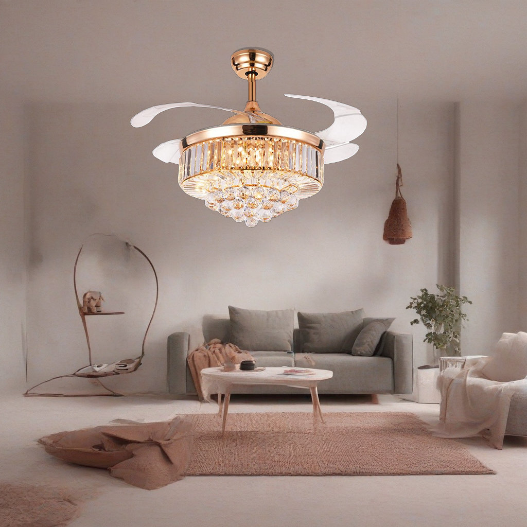 Mercer41 Gold Luxury Remote Control Three-Colour Light-Changing Ceiling ...