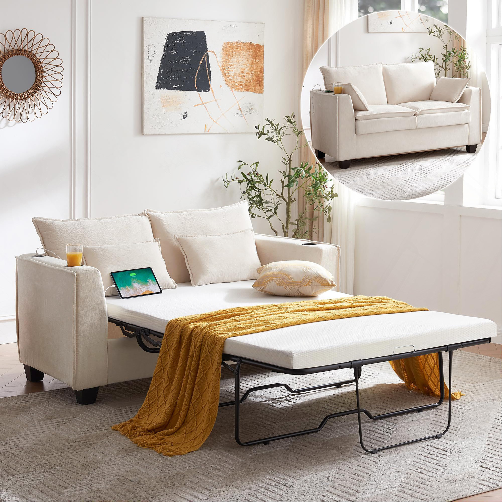 Ivy Bronx Versatile Sofa Bed With Advanced Comfort Features For ...