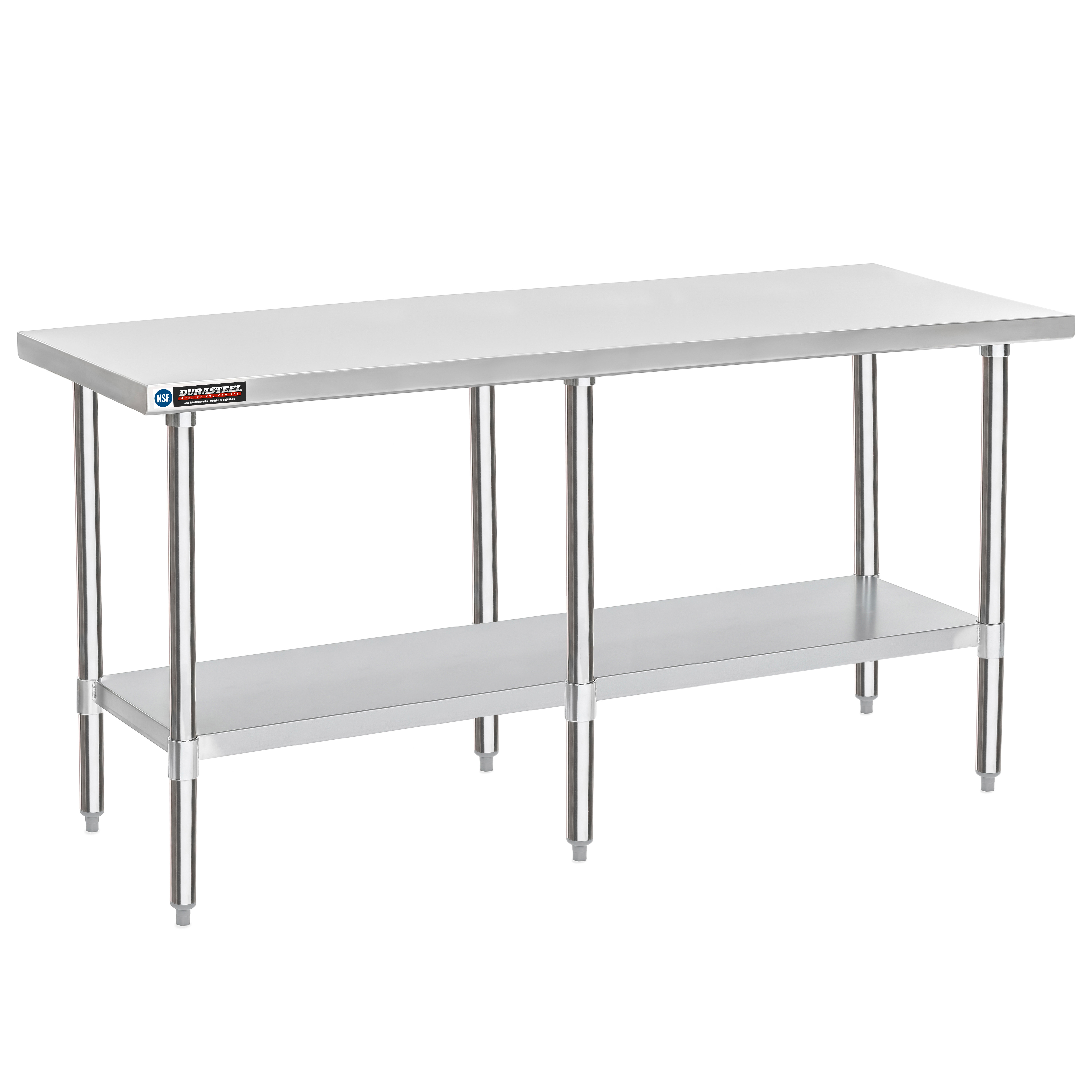 DuraSteel 24 x 84 Inch Commercial Stainless Steel Workbench Table with ...