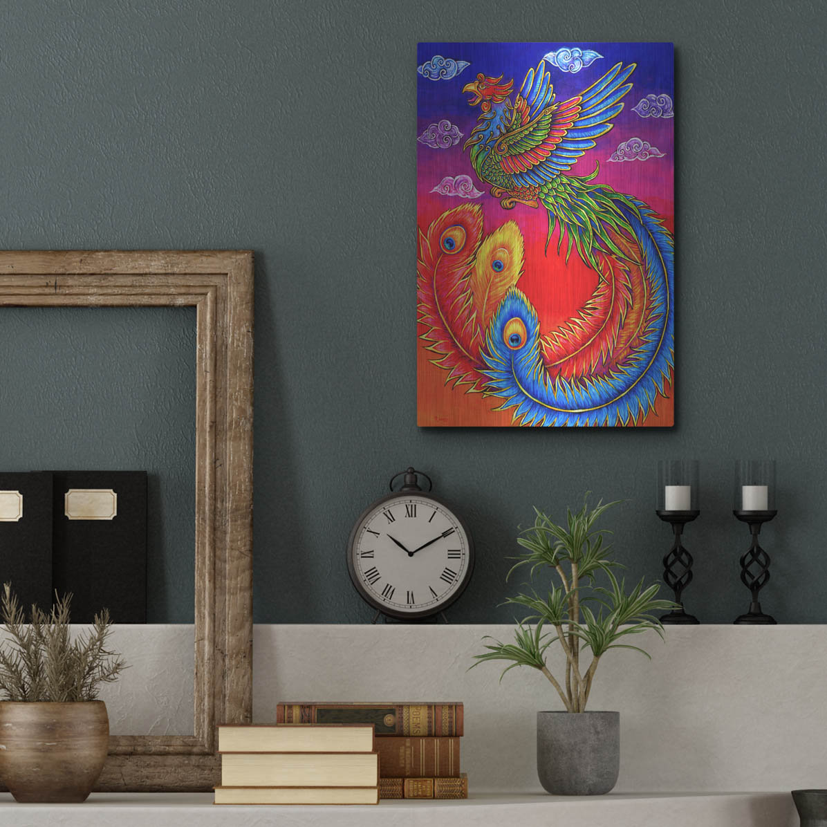 Trinx " Fenghuang Chinese Phoenix Rainbow Bird " by Rebecca Wang Art ...