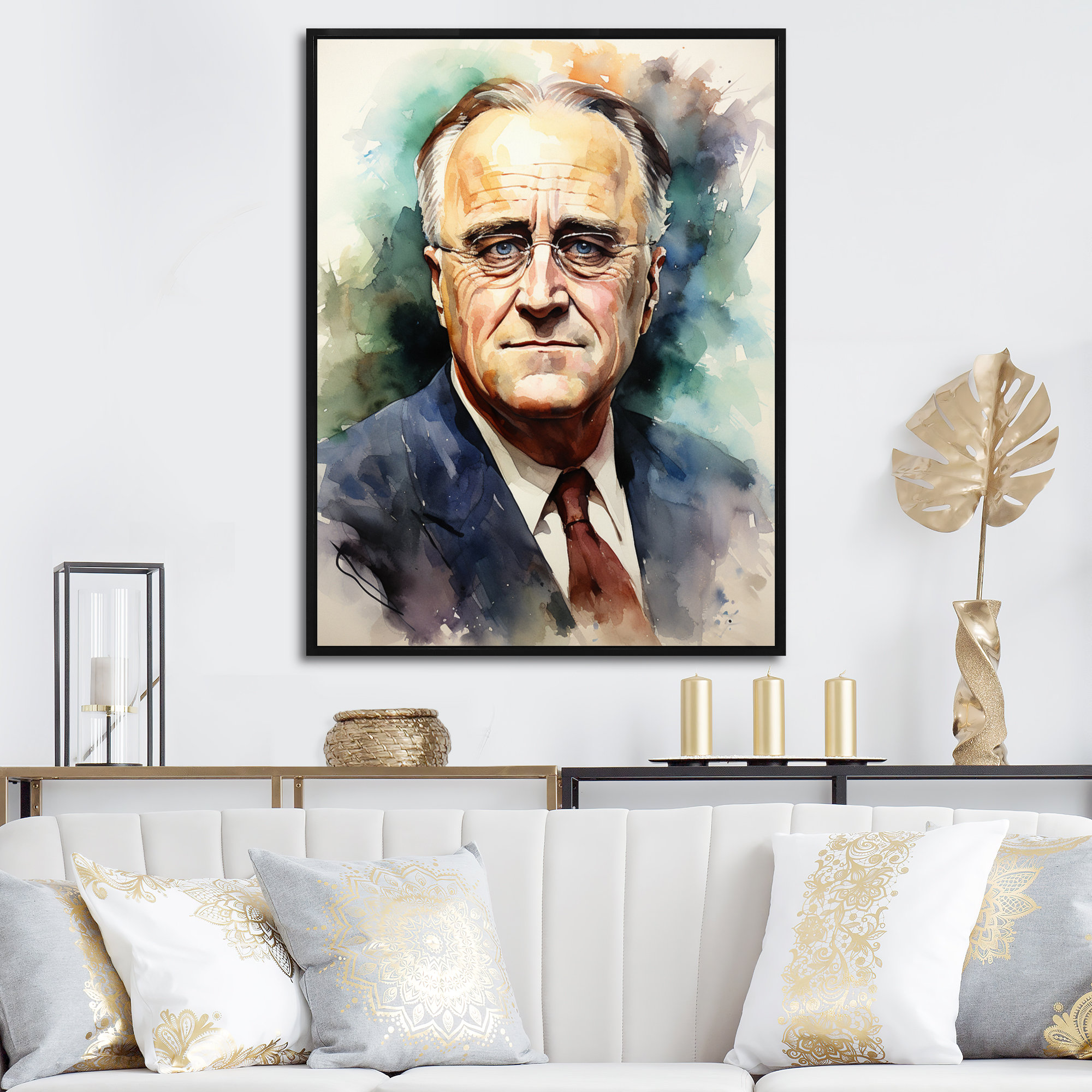 Red Barrel Studio® Franklin Roosevelt President Portrait - President ...