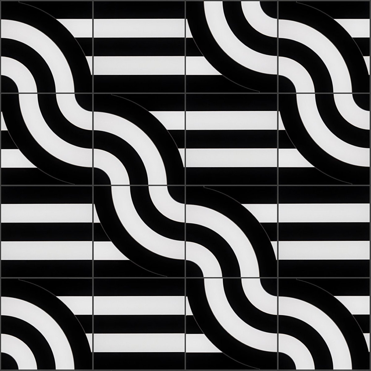 Bond Tile Elizabeth Sutton Curve Horizontal 2" x 12" Marble Novelty ...