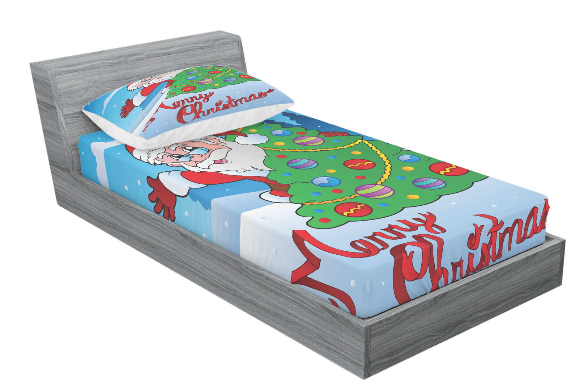 Ambesonne Santa Sheet Set | Wayfair