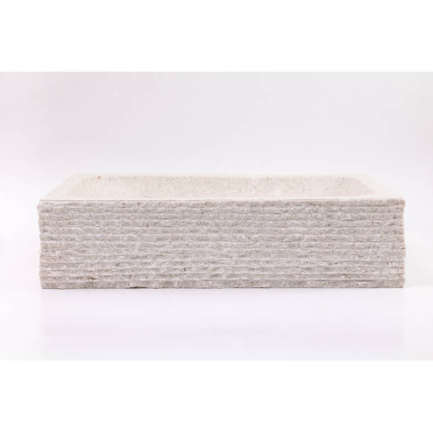 Laguna Marble Rustic Stone Rectangular Vessel Bathroom Sink & Reviews ...