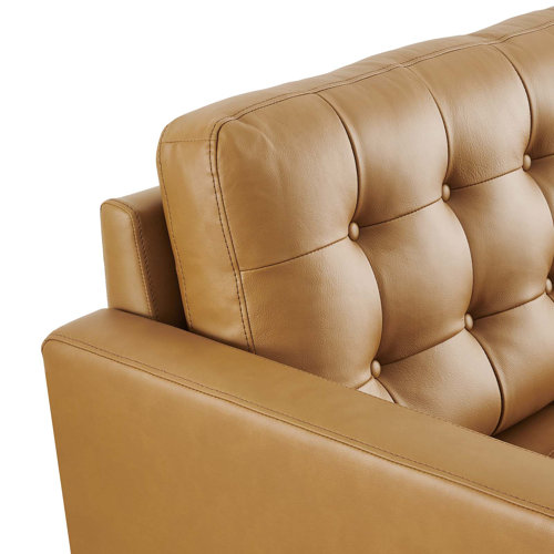 Modway Exalt Tufted Leather Loveseat & Reviews | Wayfair