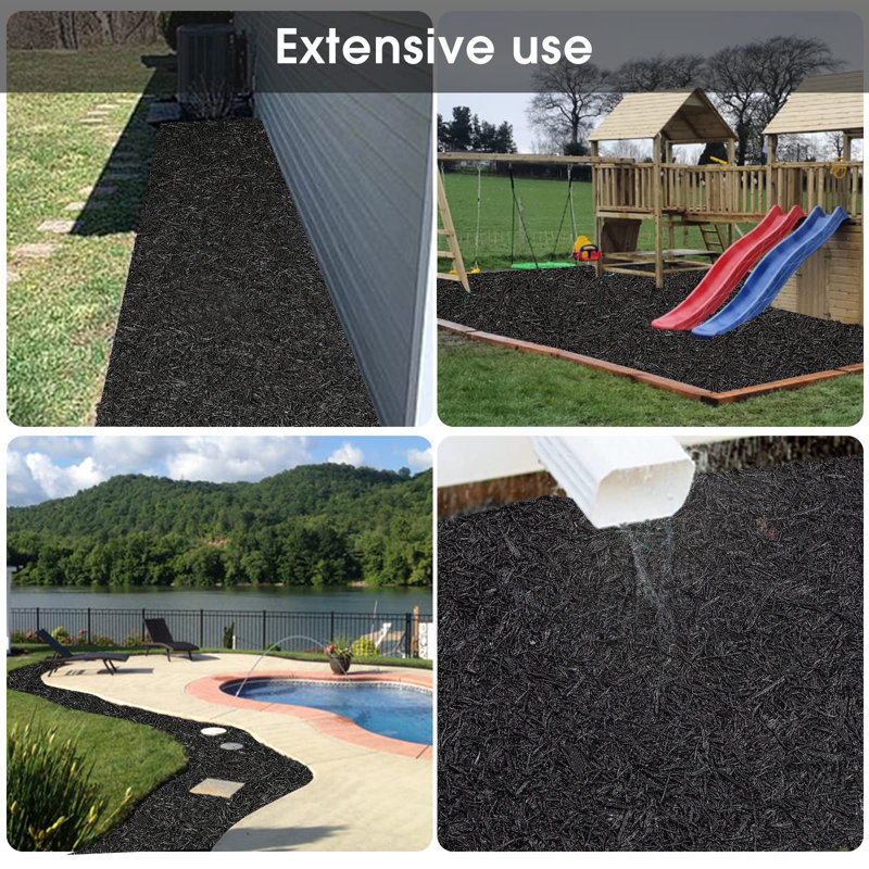 Latitude Run® Recycled Rubber Mulch Mat Roll | Wayfair